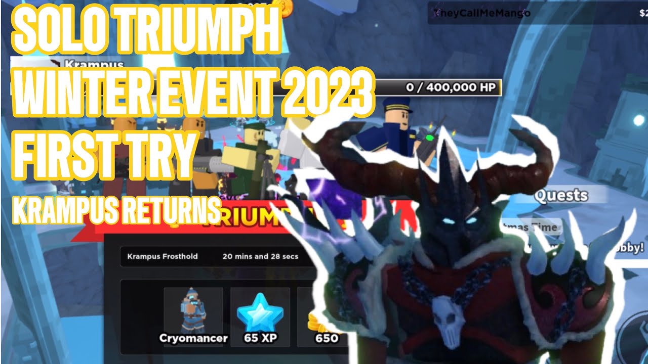 First Solo Attempt Triumph on Winter Event 2023 | TDS ROBLOX - YouTube