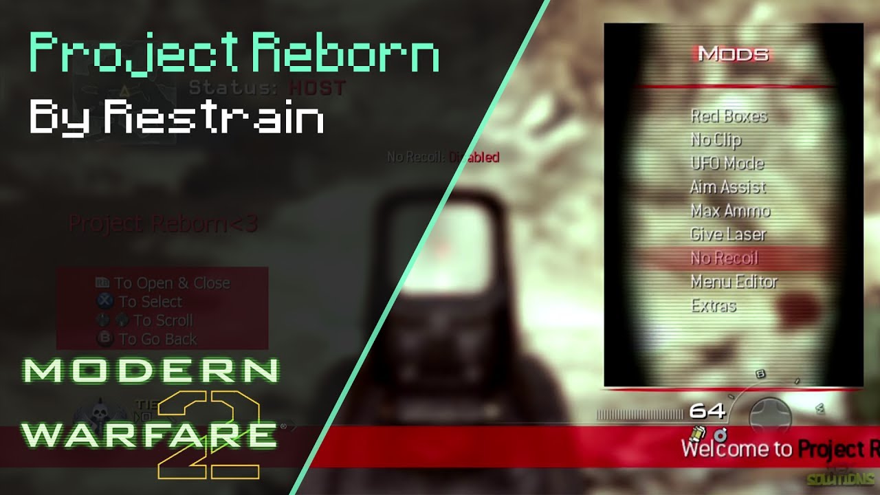 MW2 Project Reborn Mod Menu - YouTube