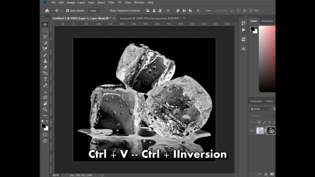 photoshop——Deducting ice cubes - YouTube