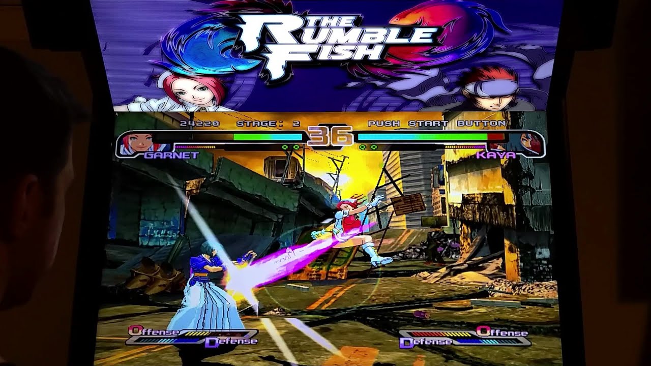 The Rumble Fish Arcade Cabinet Gameplay w/ Hypermarquee - YouTube