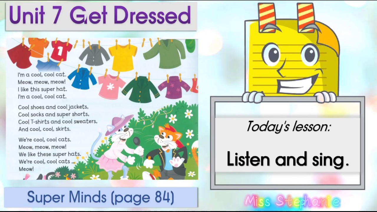 Page 84 /Get Dressed Song / Unit 7 / Super Minds - YouTube