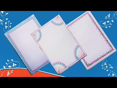 3Quick border designs for project/simple and beautiful sketch pen ...