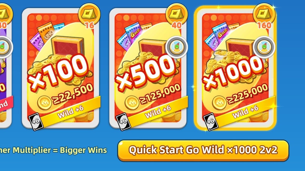 Uno mobail game || go wild x1000 discard all 🥳💣 Uno game play video ...