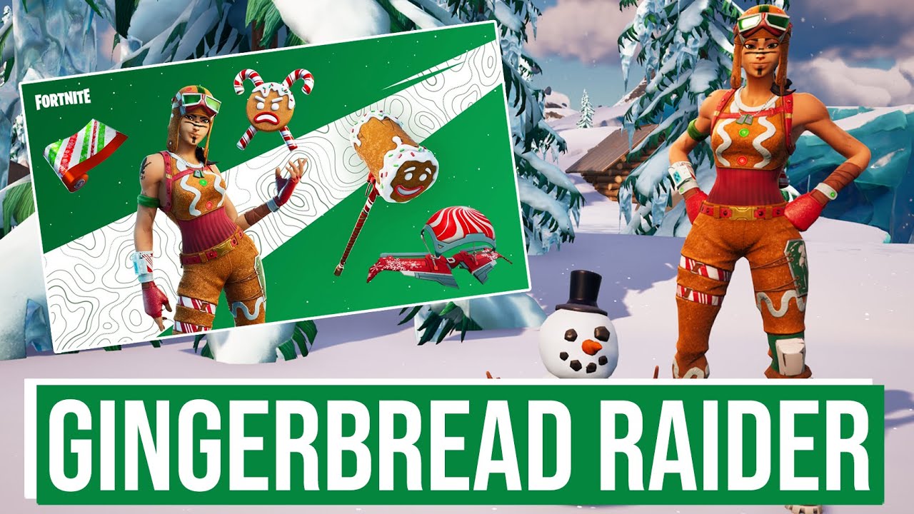 GINGERBREAD BRIGADE BUNDLE IN FORTNITE! Gingerbread Raider Gameplay ...