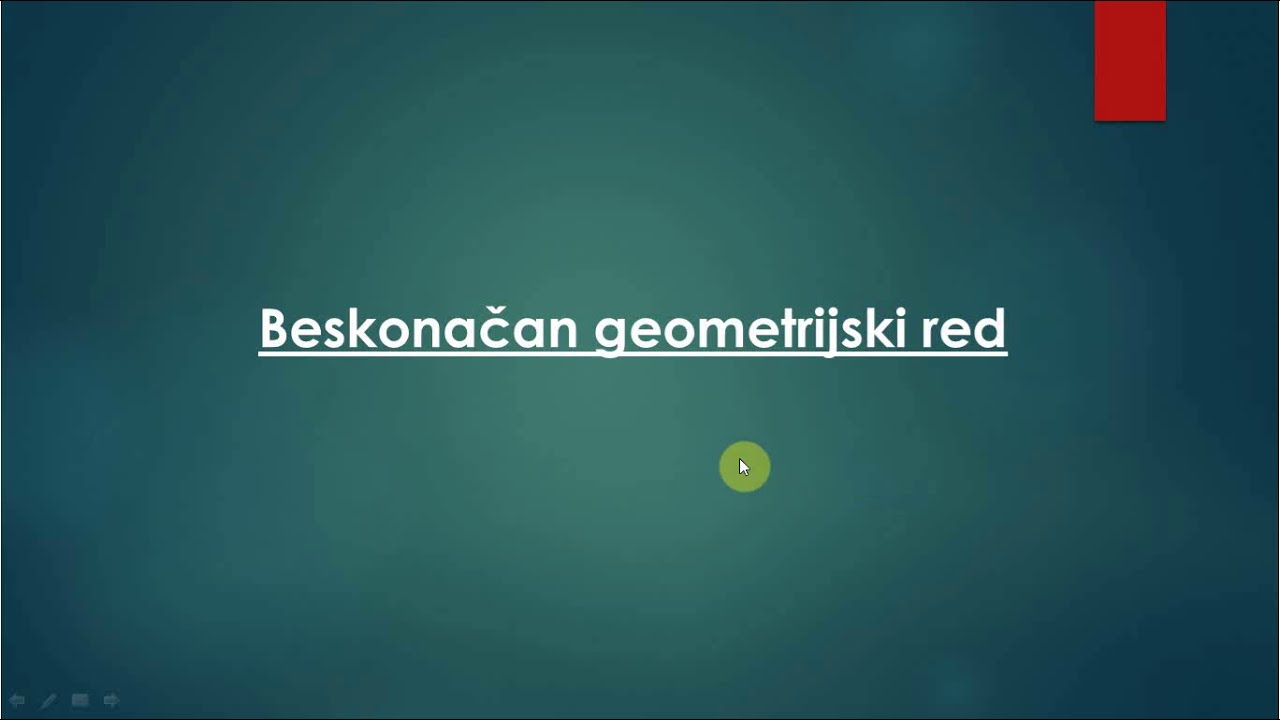 Beskonacni geometrijski red Stojković Jovanka - YouTube
