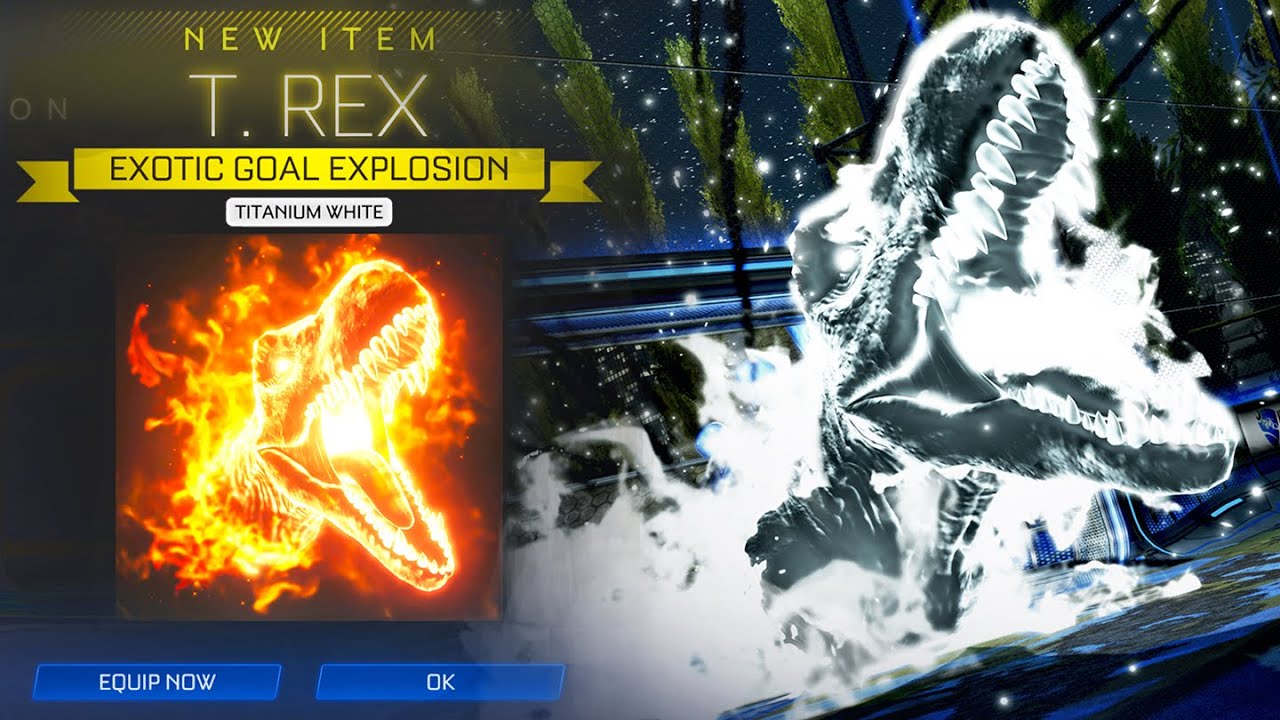*NEW* TITANIUM WHITE T. REX IN THE ROCKET LEAGUE ITEM SHOP! - YouTube