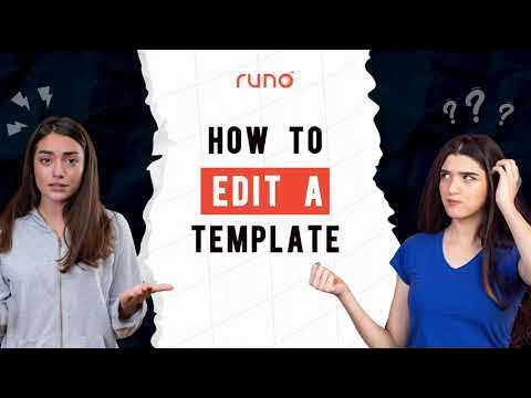 How to edit a template | Web Version | Runo - YouTube