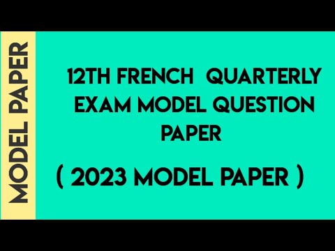 12th quarterly question paper 2023|12th french quarterly exam model ...