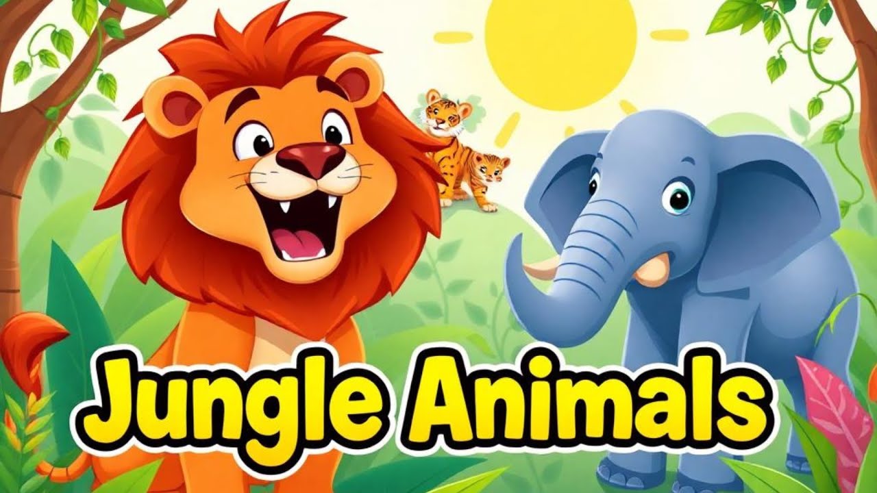 Jungle Animals Song | Learn Animal Sounds for Kids | Guessing Fun ...