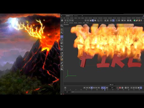 Flame Text | Pyro Simulation | Tutorial | Cinema4D | 2023