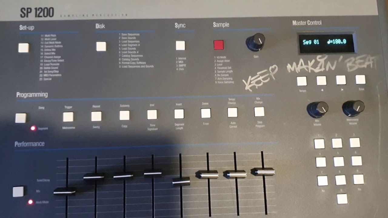 sp1200 hiphop beat making video - YouTube
