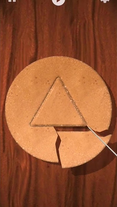 dalgona shape carving (triangle) [unfinished] - YouTube