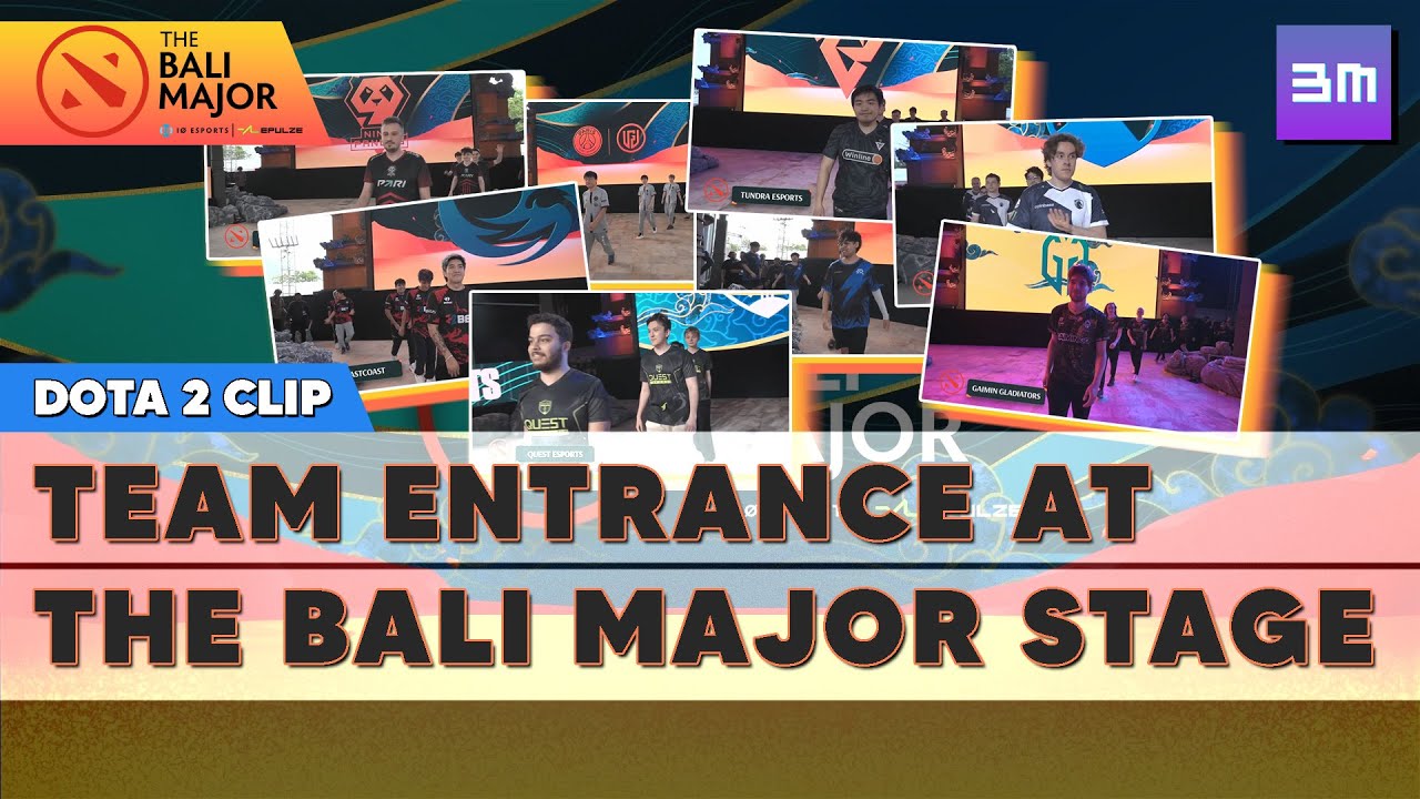 Team Entrance at The Bali Major 2023 Stage, Bonus Talent Intro - YouTube