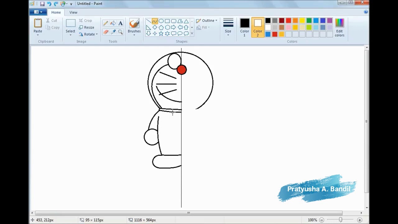 Doraemon in MS Paint - YouTube