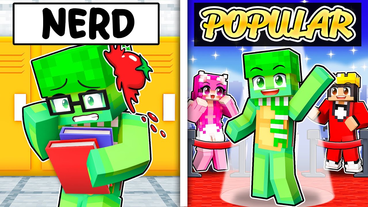 From NERD to POPULAR in Minecraft! - YouTube