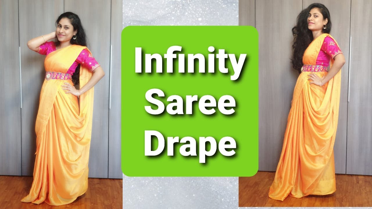 INFINITY SAREE DRAPE | Saree Draping Ideas | Different Style Saree ...