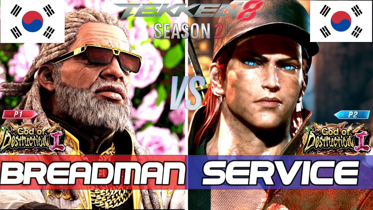 Tekken 8 Breadman (Leroy) Vs Service (Hwoarang) High Level Gameplay ...