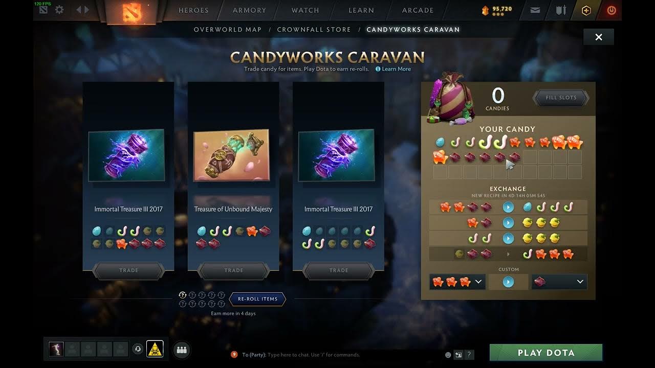 Dota 210 Re-rolls Candyworks Caravan NOT so LUCKY - YouTube