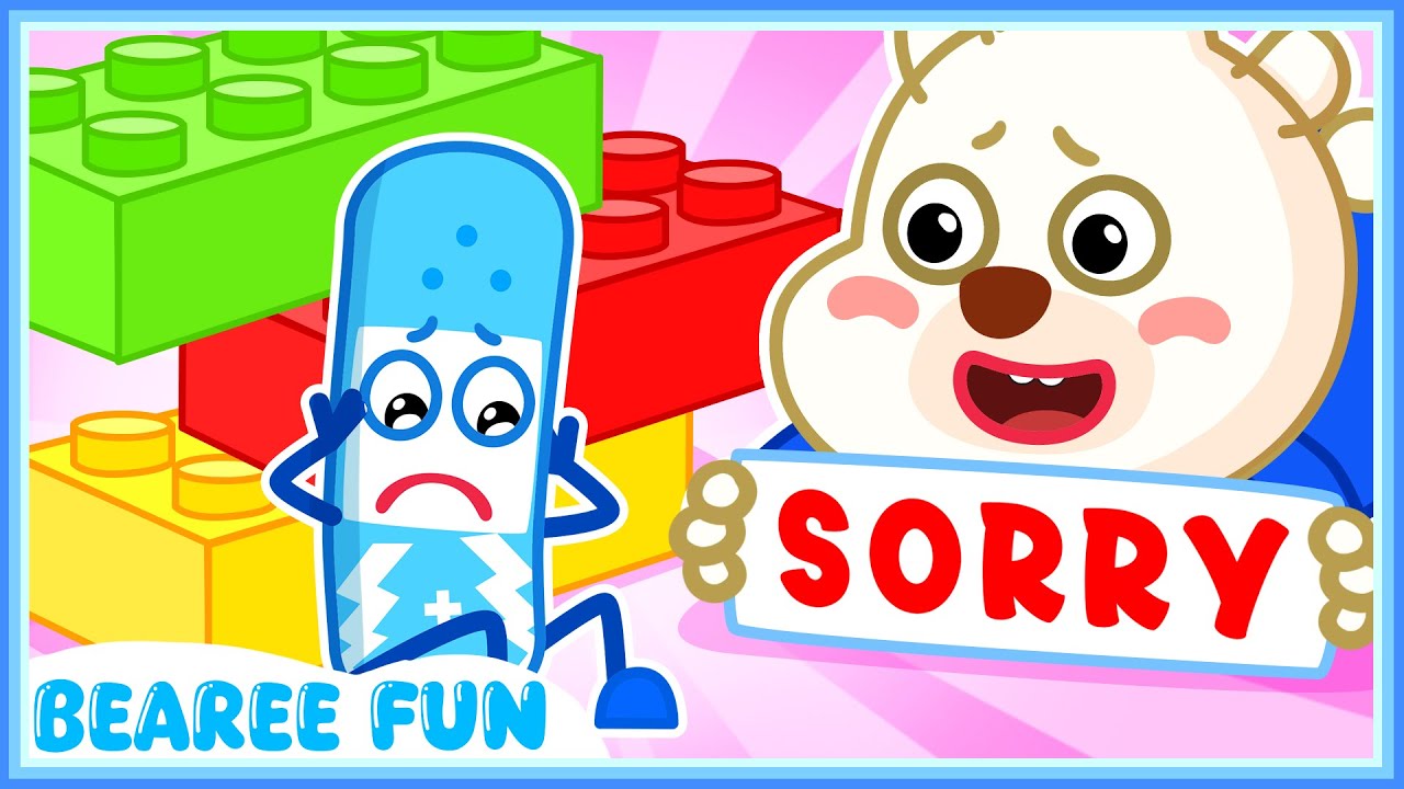 Bearee Fun 😛 Sorry, Band-Aids! Please Forgive for Bearee | Kids Learn ...