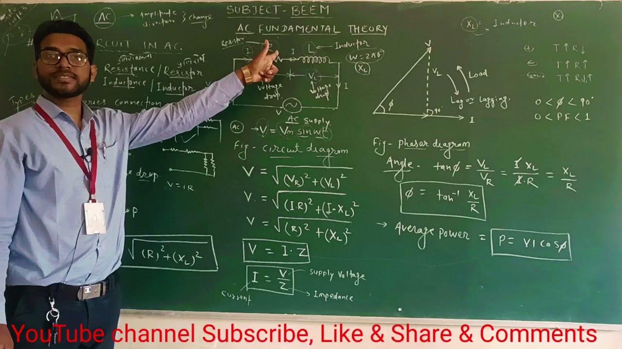 ITI Electrician Theory R-L Circuit in AC ll AC fundamental theory ll ...