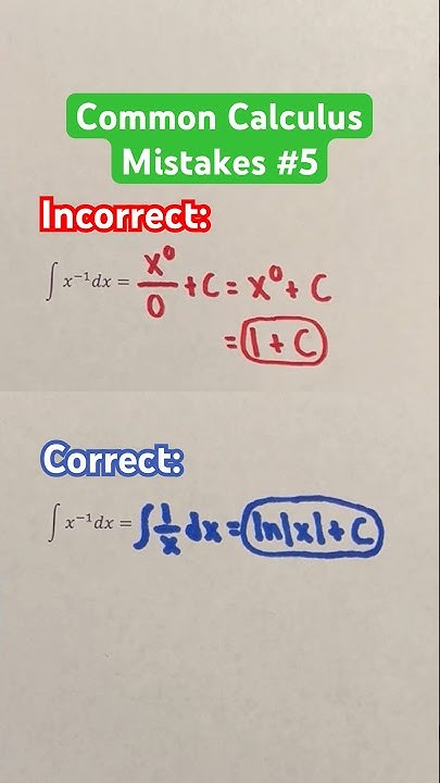 Common Calculus Mistakes #5 #Shorts #calculus #mistakes #math #maths #mathematics - YouTube