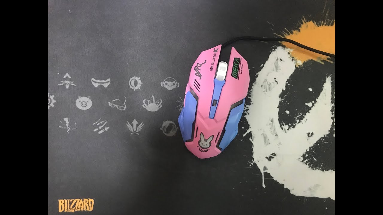 NERF THIS!! Pink DVA Gaming Mouse OVERWATCH D.VA MEKA - YouTube