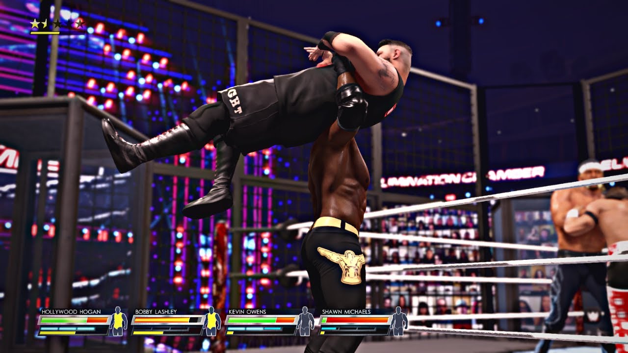 Elimination Chamber - Bobby Lashley vs Kevin Owens vs Kane vs Shawn ...