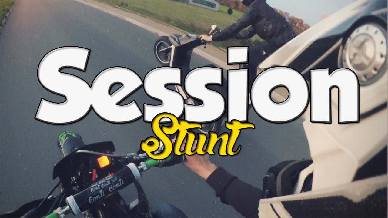 Session stunt : Booster , derbi - YouTube