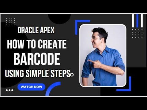 BARCODE Generation in Oracle APEX #oracle #oracleapex #apex - YouTube