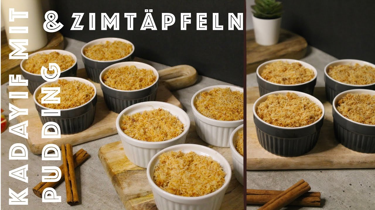 Engelshaar mit Pudding und Zimt-Äpfeln | perfektes Winter Dessert ...