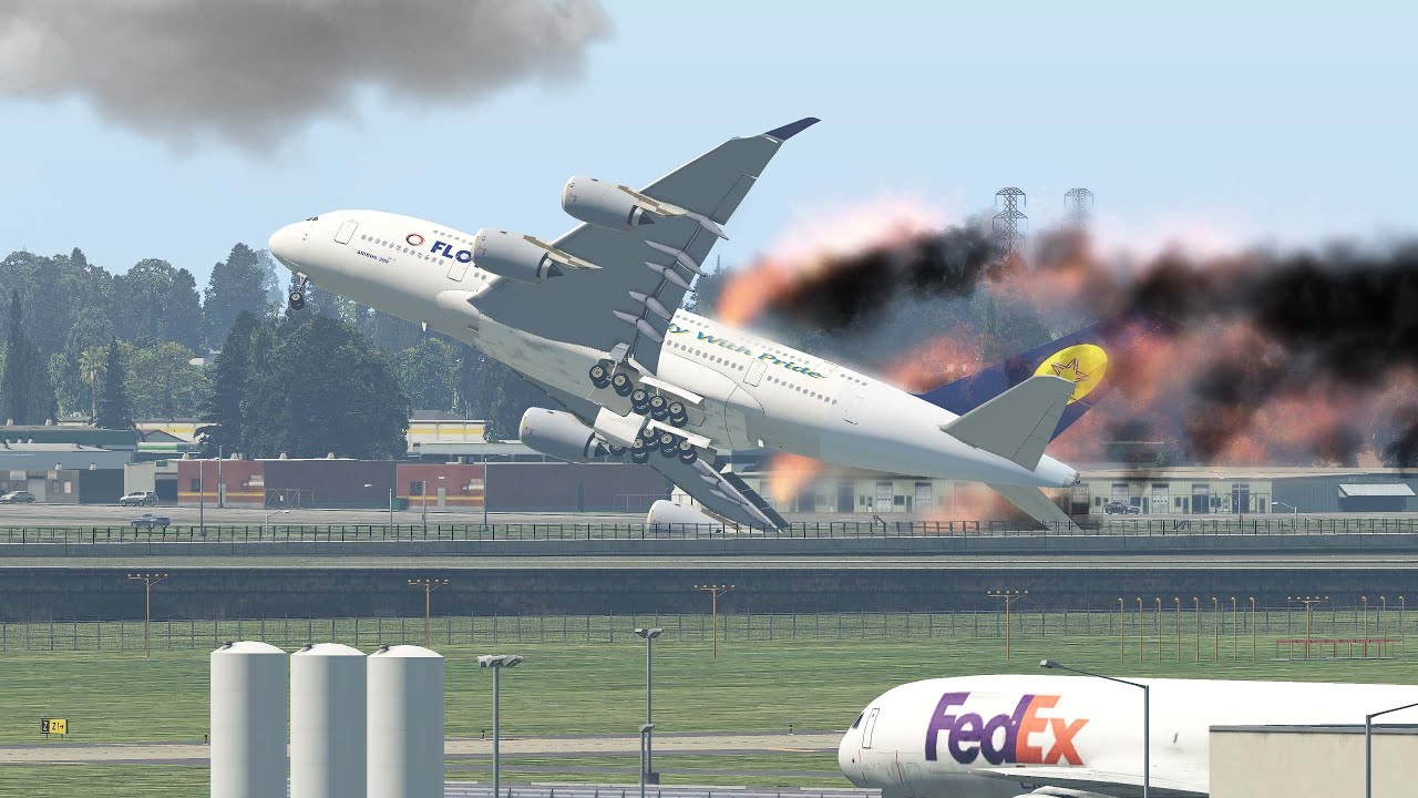 Terrifying Moment As A380 Skid Off Runway By Training Pilot - YouTube