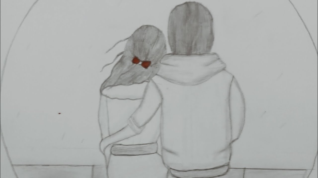 how to draw romantic couples step by step pencil sketch for beggeners ...