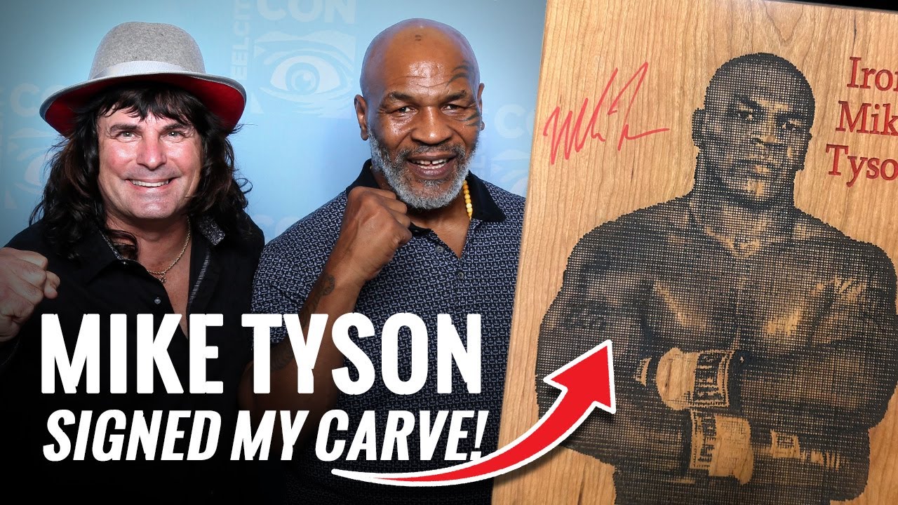 Carving Newbie Gets Mike Tyson to Sign His First Carve - YouTube