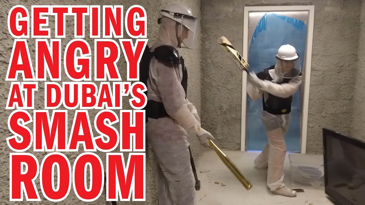 We SMASHED TVs at Dubai's new SMASH ROOM! - YouTube