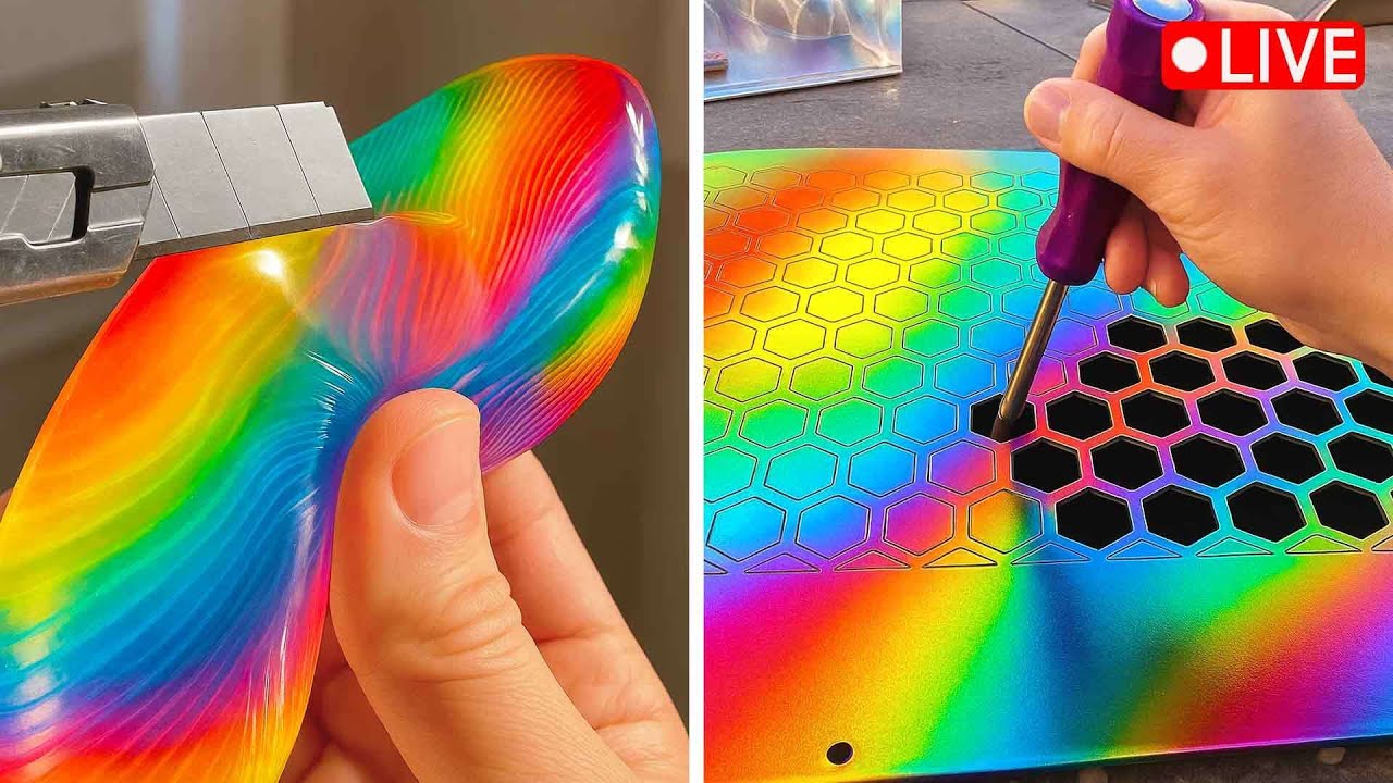 🔴 24/7 Oddly Satisfying Visuals with Calming Music | Relax, Focus ...