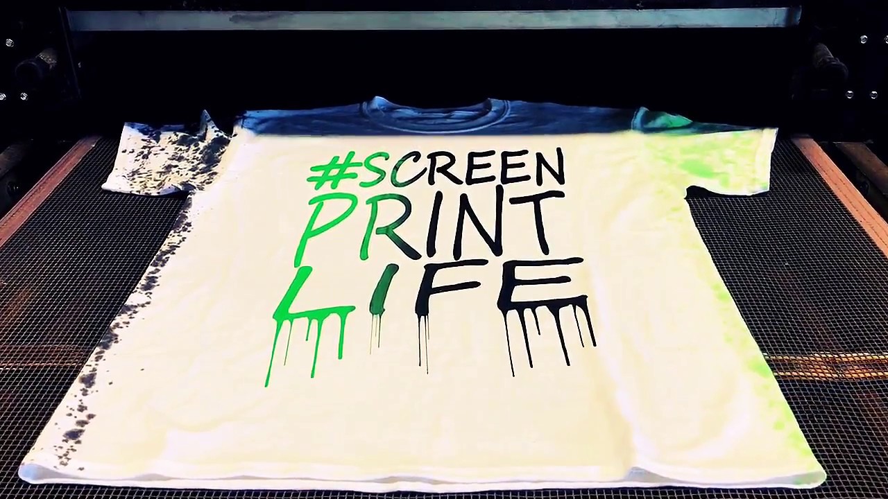 How To Screen Print With Glow In The Dark Ink - YouTube