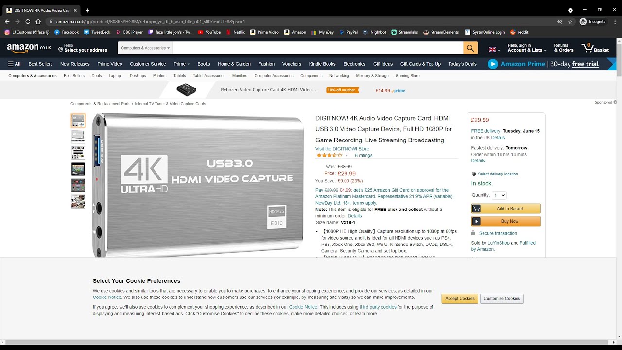 DIGITNOW! 4K Audio Video Capture Card unboxing and testing (£29.99 ...