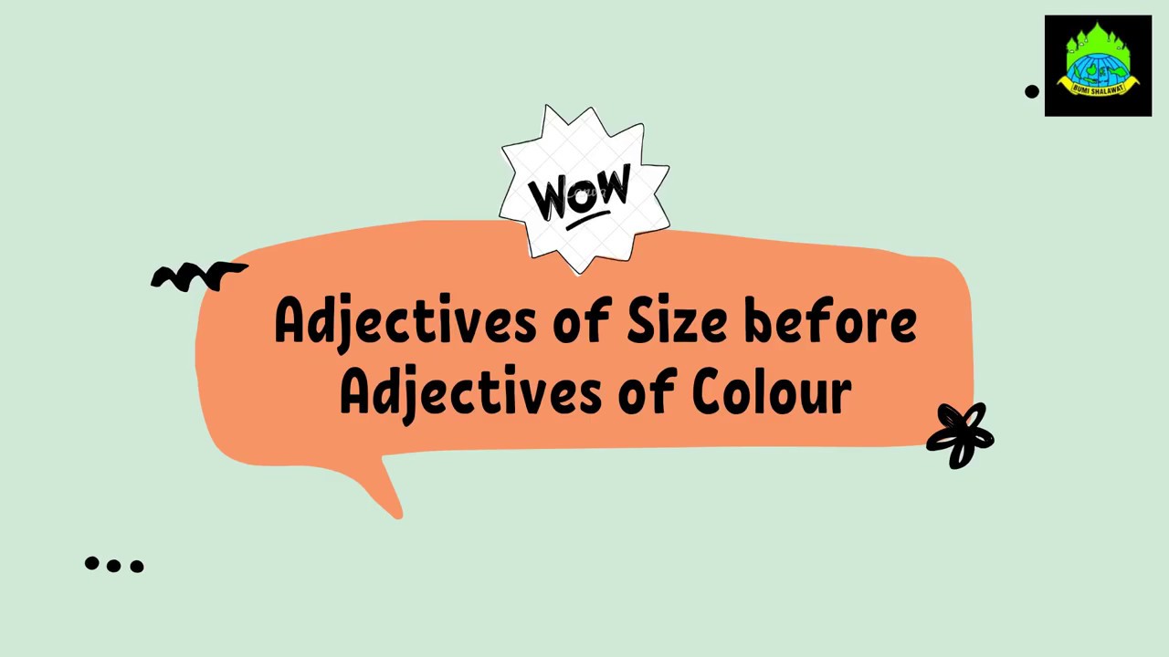 Adjectives of Size before Adjectives of Colour - YouTube