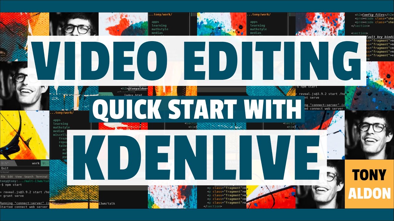 Video Editing Quick start with Kdenlive (fade in, adding text, wipe ...