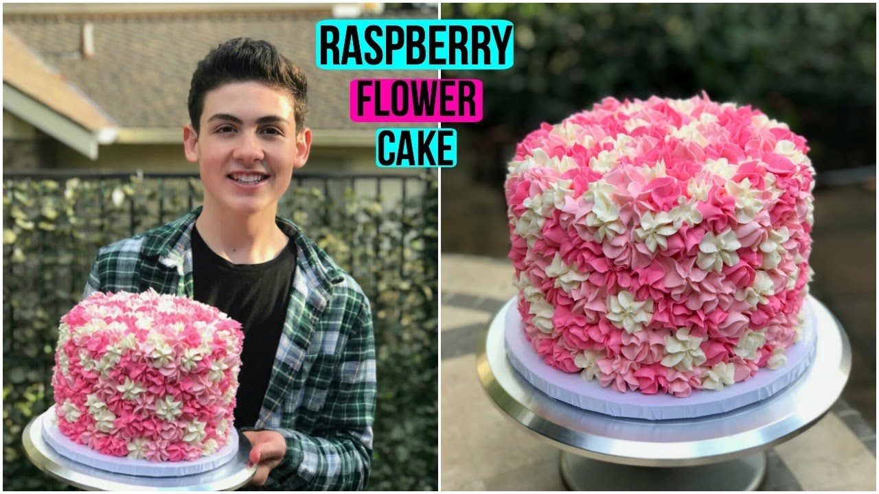 Raspberry FLOWER CAKE | Baking With Ryan Episode 63 - YouTube