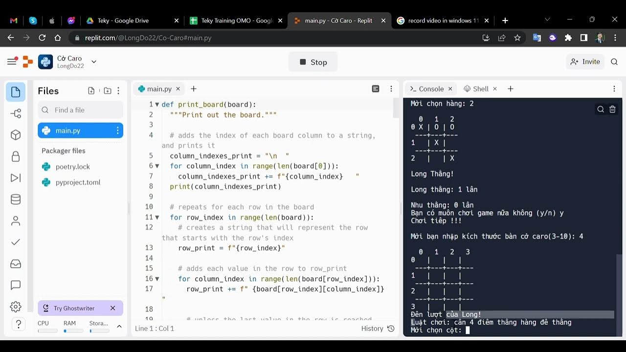tictactoe in Python - YouTube