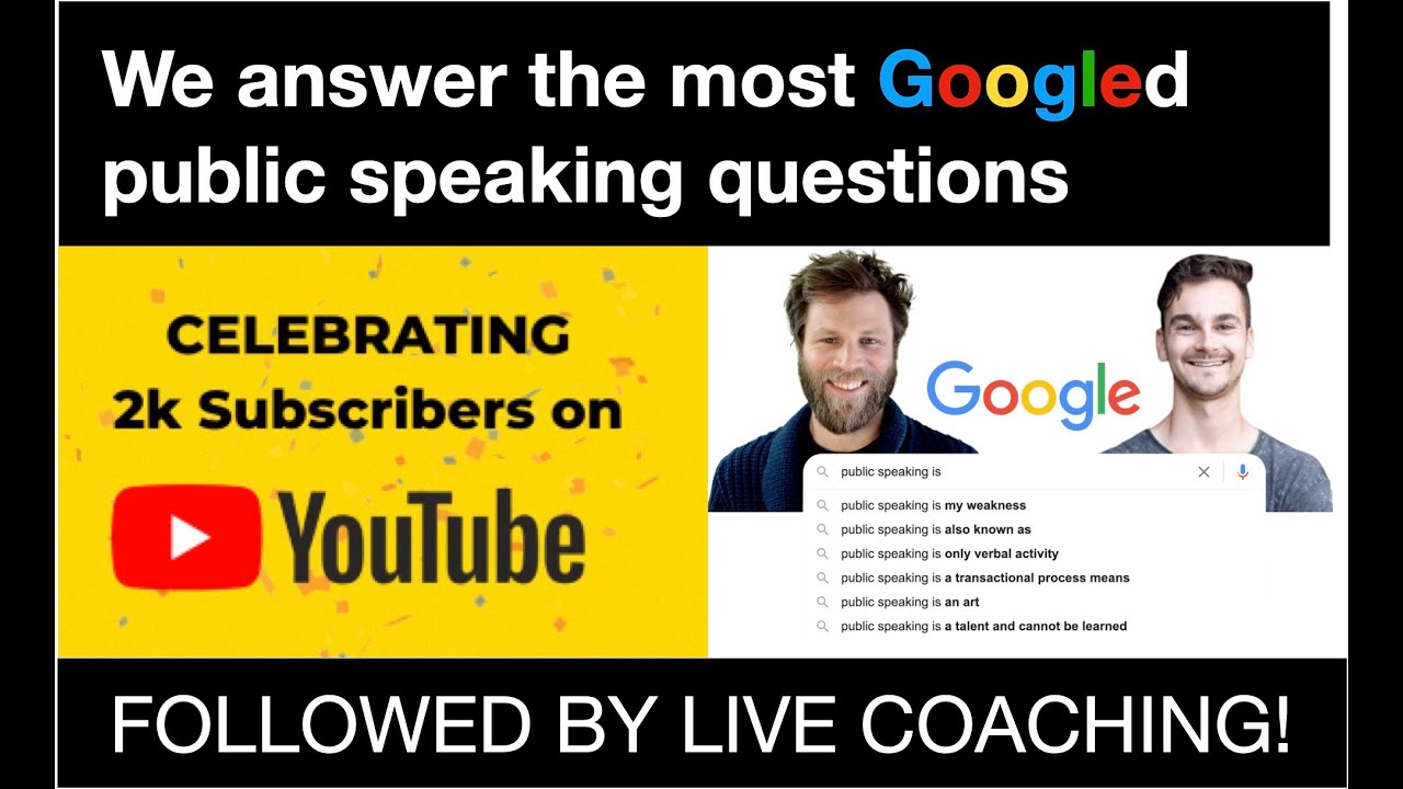 The most googled public speaking questions - YouTube