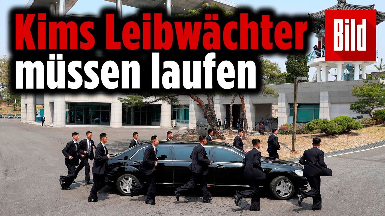 Wie im Film: Kim lässt 12 Bodyguards neben seinem Luxus-Mercedes rennen ...