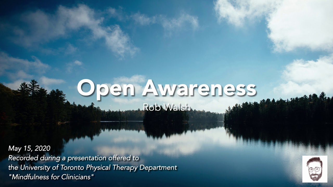 OA Open Awareness || May 15, 2020. UofT PT Mindful Fridays. Mindfulness ...