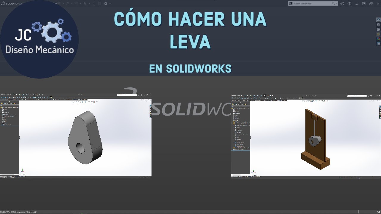 COMO HACER UNA LEVA EN #SOLIDWORKS - YouTube