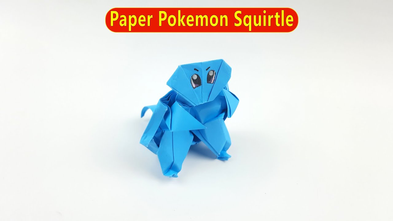 Origami Pokémon Squirtle - Easy Paper Crafts - YouTube