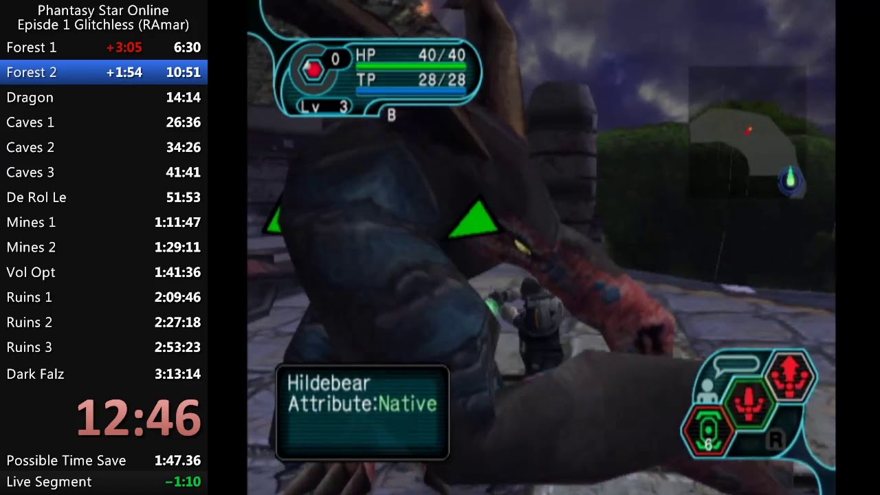 PSO Episode 1 Glitchless Speedrun (RAmar) - 2:40:27 - YouTube
