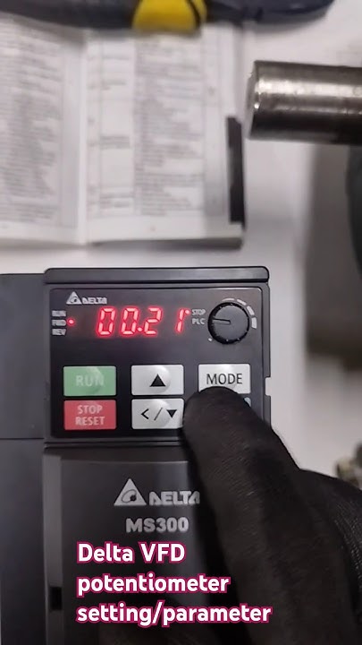 Delta VFD setting/potentiometer/external speed control - YouTube