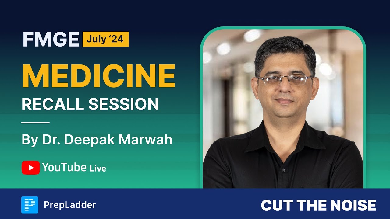 FMGE July '24 Medicine Recall by Dr. Deepak Marwah🔍 - YouTube