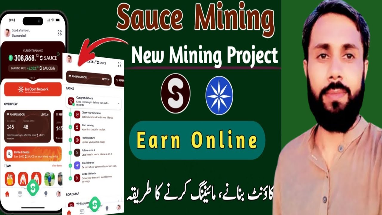 Sauces Coin | Ice network new mining app | New mining app 2024 | Earn ...